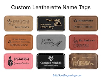 Custom Engraved Name Tag Badges, Personalized Identification, Wearable ...