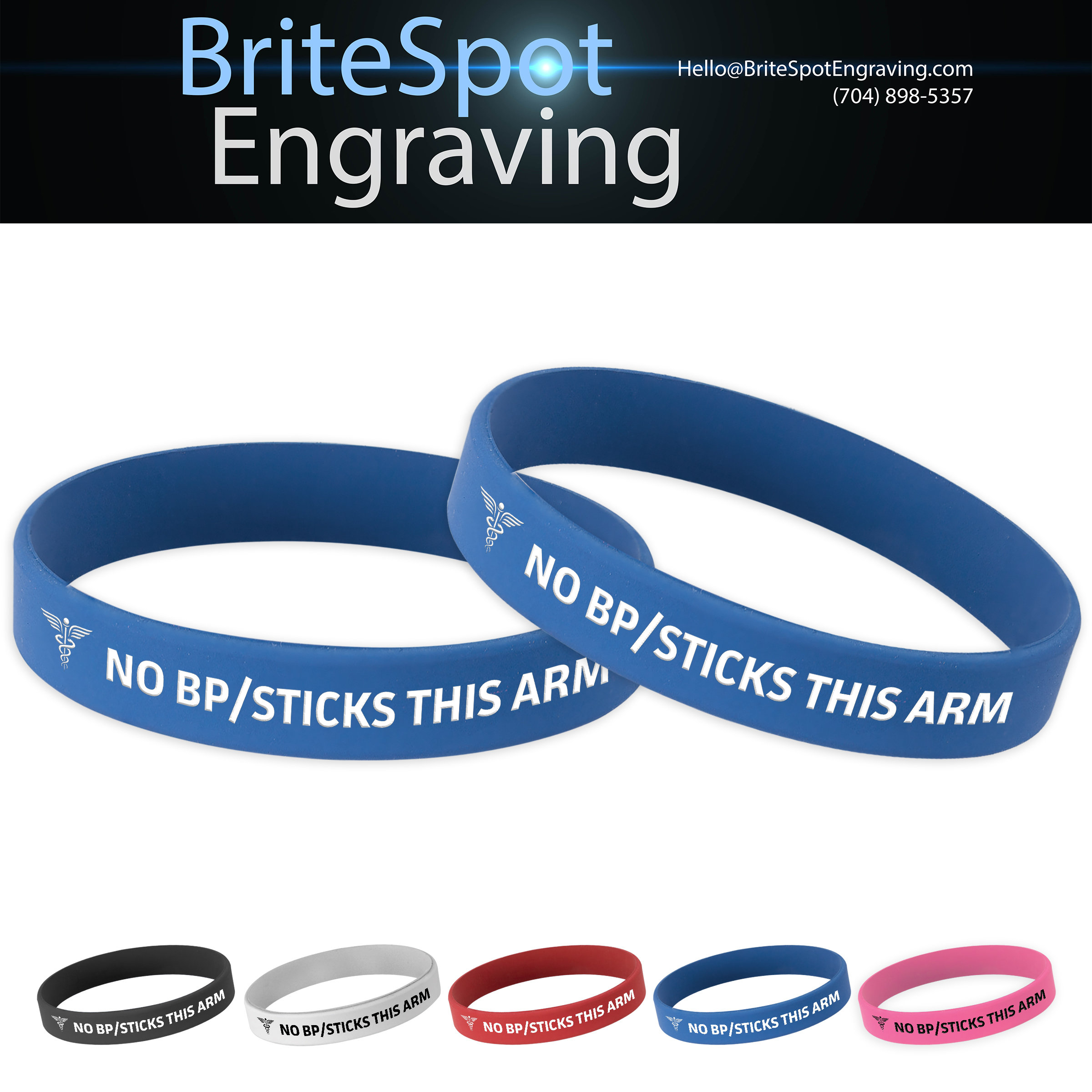 Medical Alert Silicone Bracelet – No Bp/sticks This Arm - Etsy