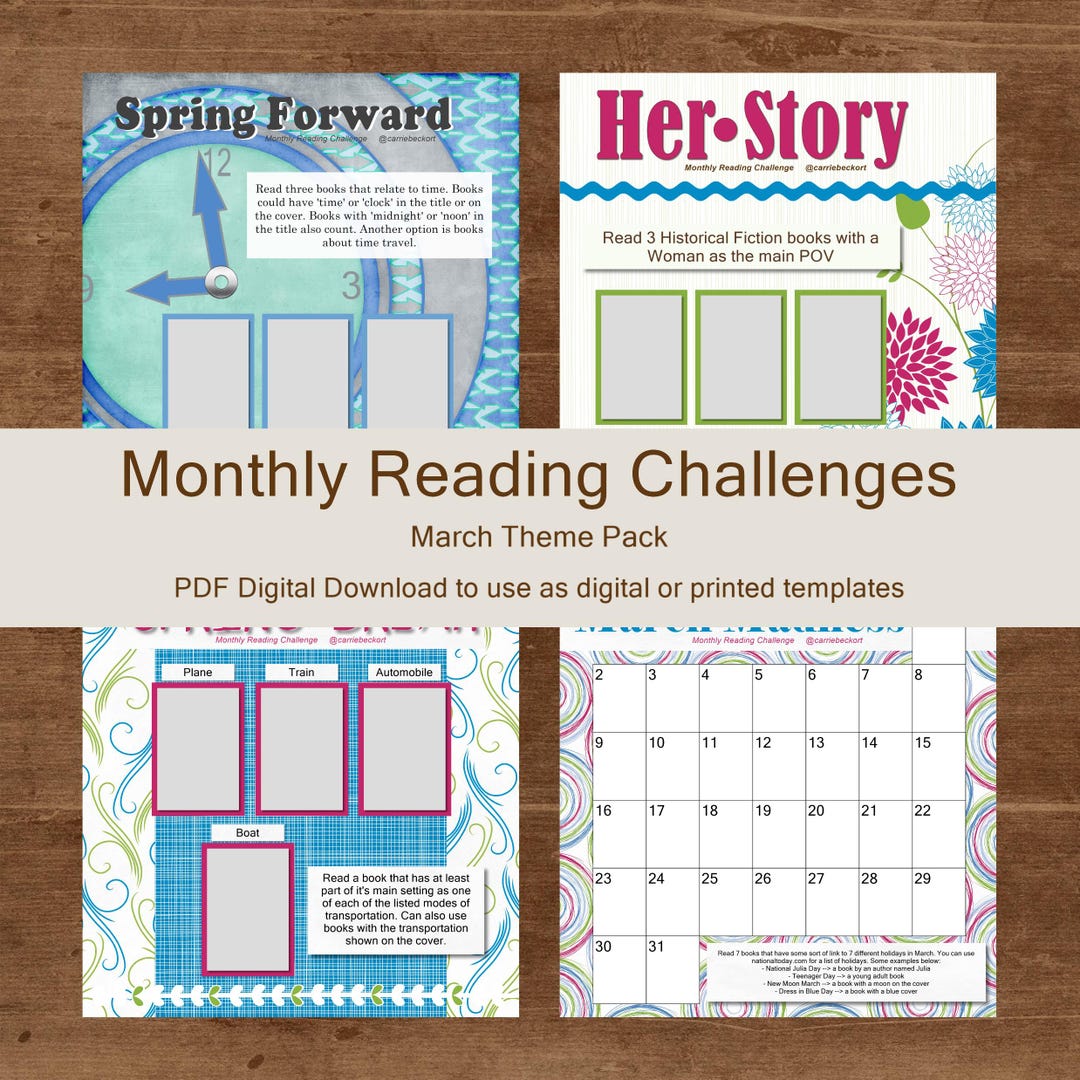Monthly Reading Challenges - March Theme Pack | Digital Reading ...
