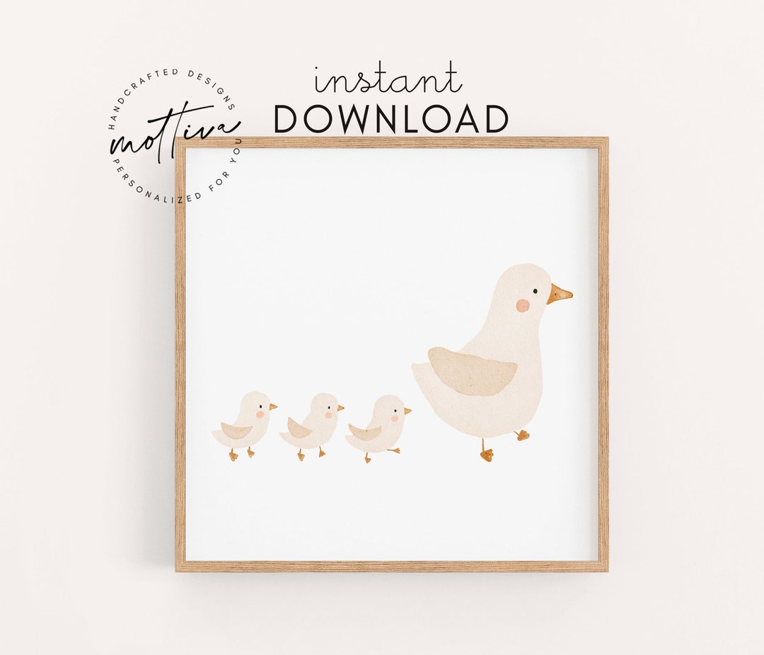 Children's Poster Geese Instant Download Goose March Nursery Poster ...
