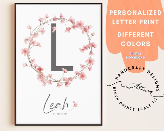 Personalized Name Poster Birth Poster Baby Poster Poster | Etsy