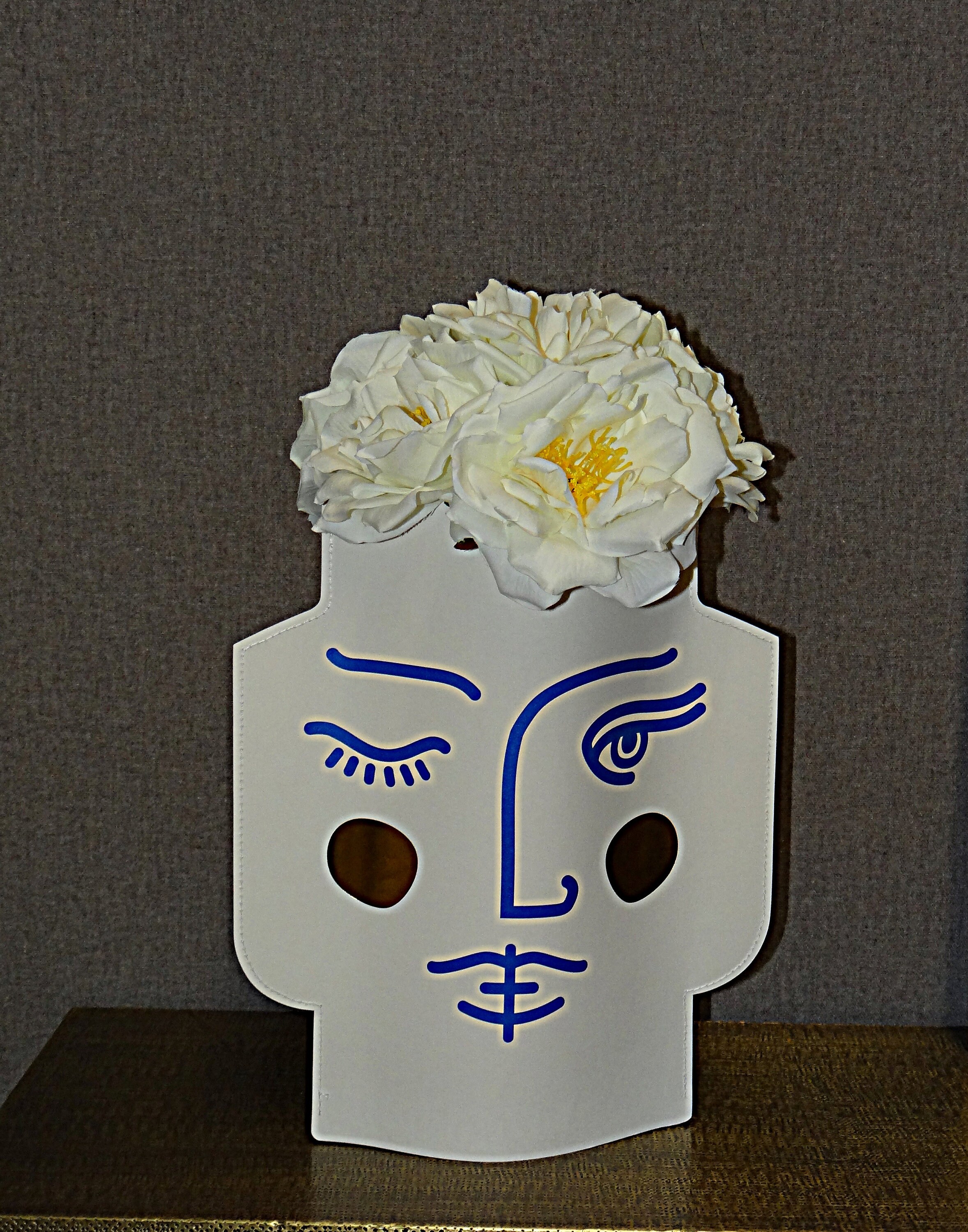 Waterproof Cardboard Vase and Graphic Face Face and Wink - Etsy
