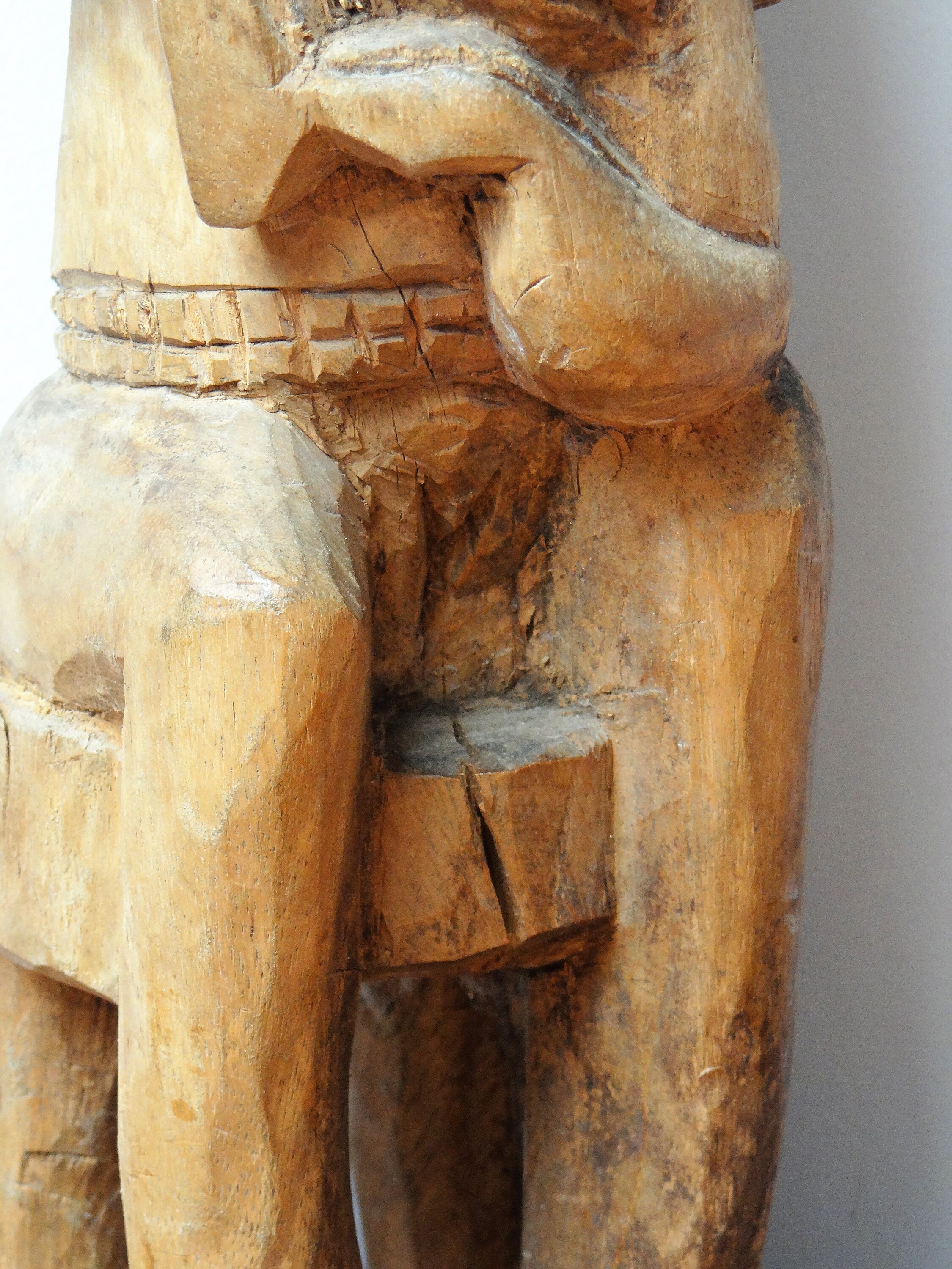 Vintage African Statue in Carved Wood, West Africa, Mother and Child ...