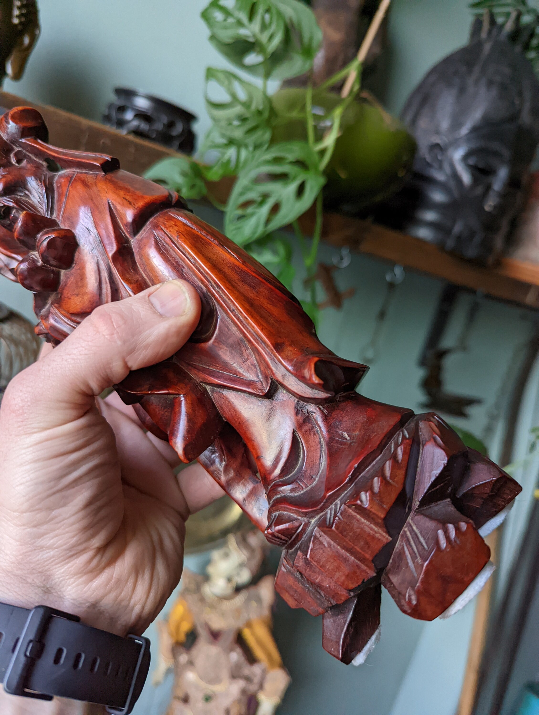 Antique Chinese Fruitwood Carving of Lohan | Etsy