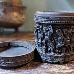 Vintage Carved Chinese Container - Etsy