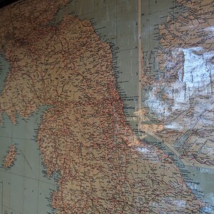 Large 1950's Wall Chart / Map of the UK - Etsy