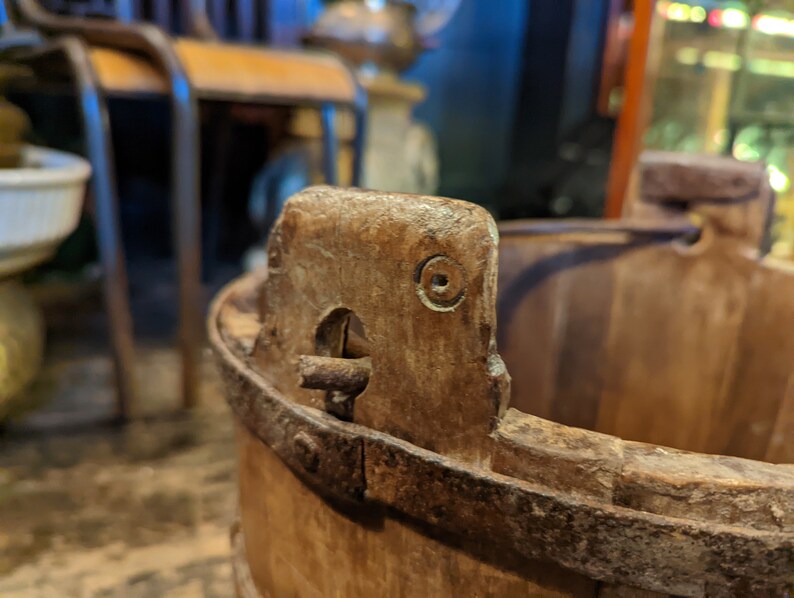 19th Century Chinese Cyprus Wood Water Pale - Etsy