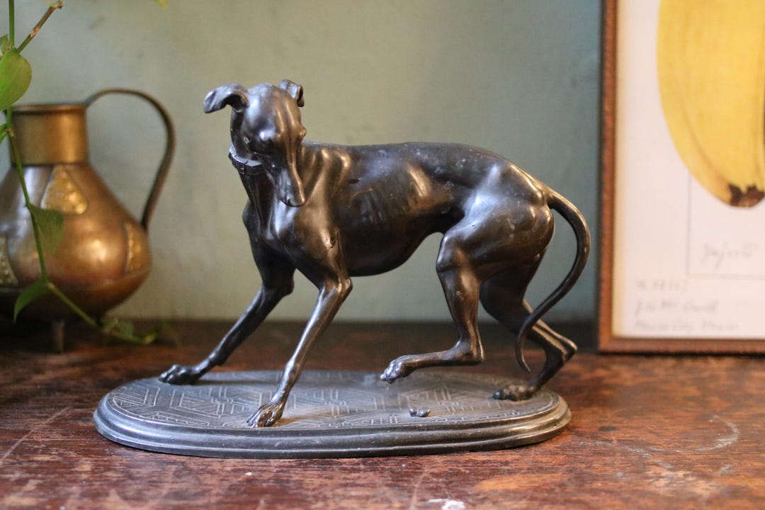 19th.c Cast Bronze Greyhound Sculpture - Etsy