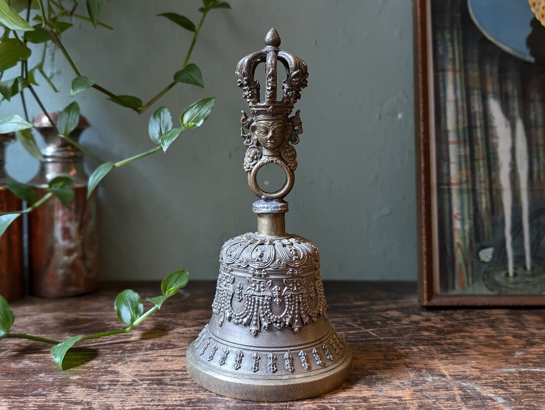 Nepalese Bronze Drilbu Temple Bell - Etsy