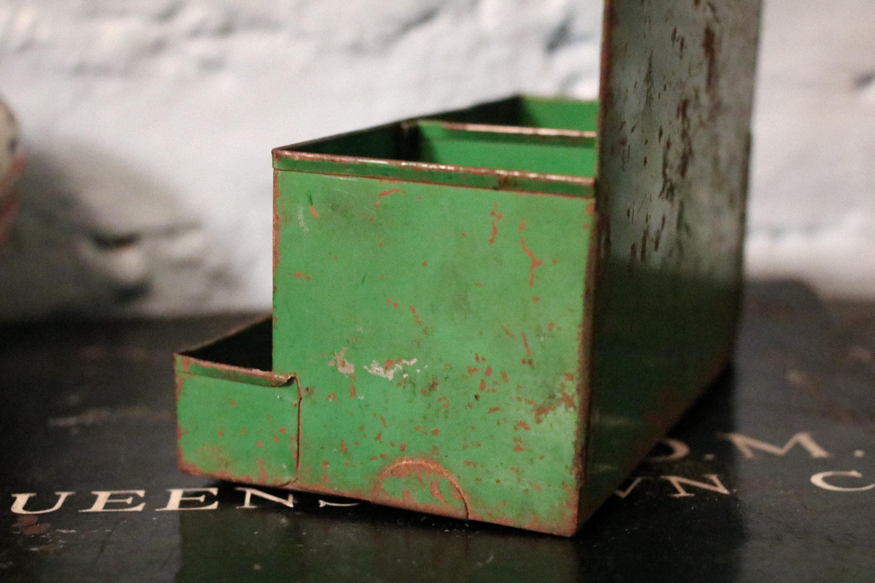 Vintage Red Metal Shoe Cleaning Box – Industrial Wall-mount Holder With ...