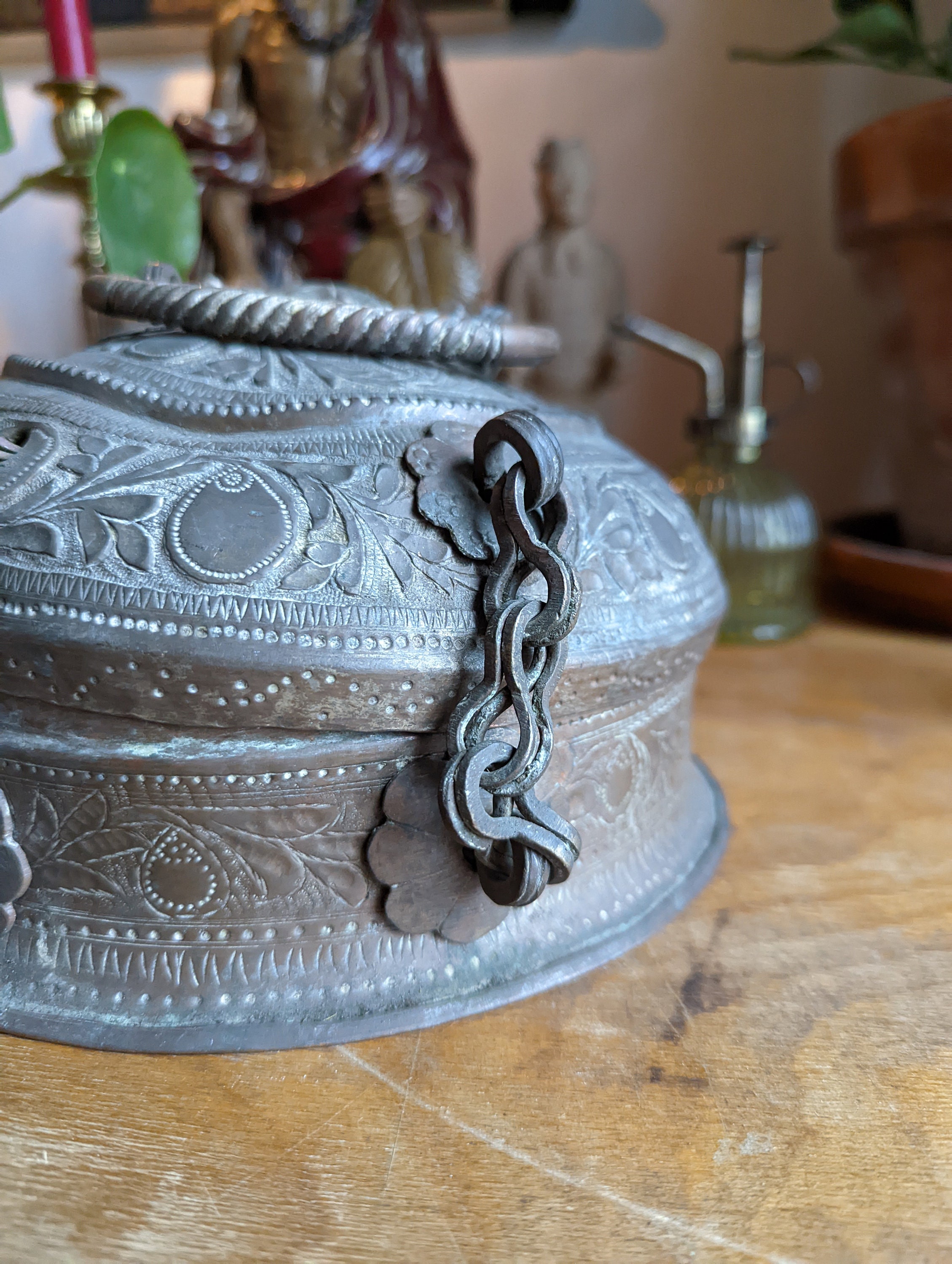 Antique Indian Copper Betel Nut Pandan Box | Etsy