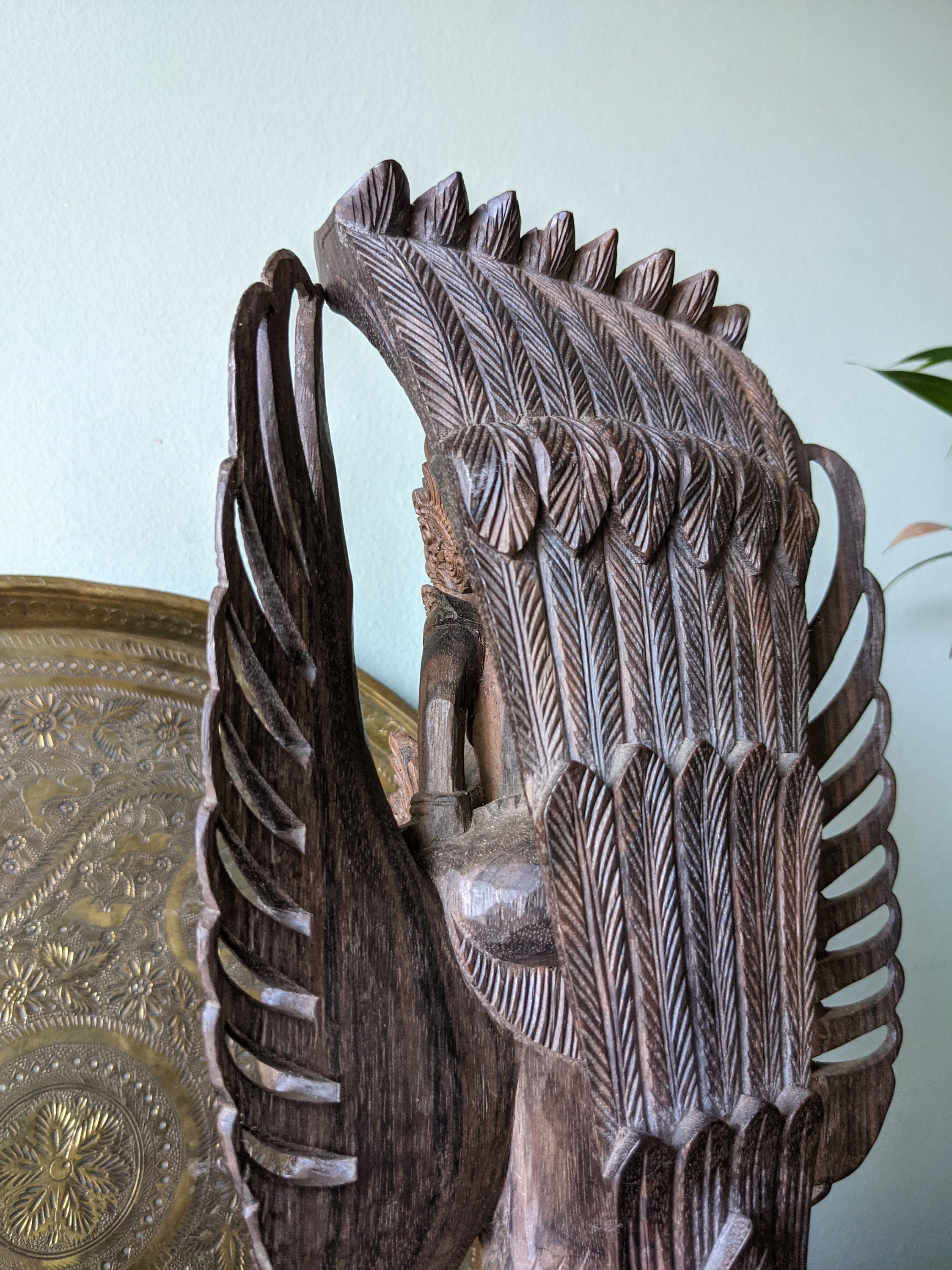 Large Balinese Carving Vishnu And Garuda Etsy Canada