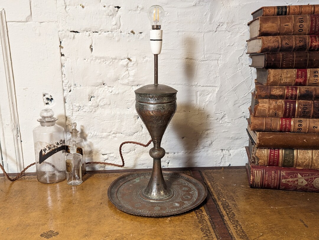 19th Century Middle Eastern Turkish Oil Lamp Converted to Electric - Etsy