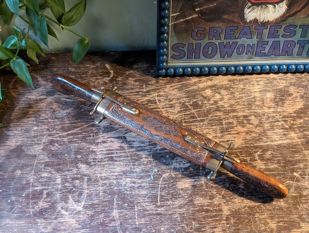 Vintage Indian Carving Set With Wood Sheath - Etsy