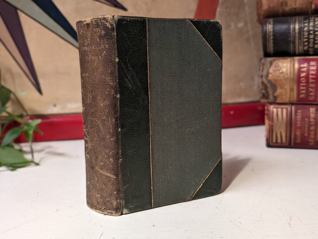 Henry W. Longfellow Poems Antique Leather Bound Book 1861 - Etsy
