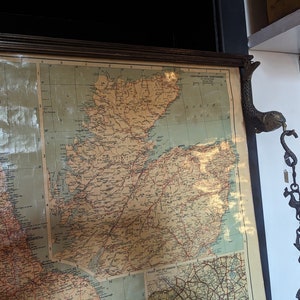 Large 1950's Wall Chart / Map of the UK - Etsy