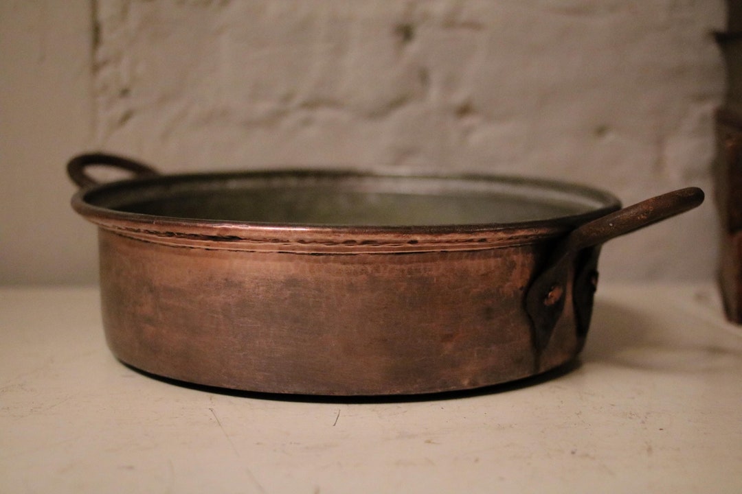 French 19th Century Antique Tinned Copper Pan - 32cm / 12.5" - Etsy
