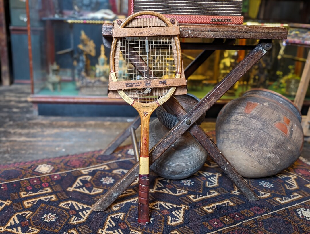 1930's "the Grey" Vintage Tennis Racket - Sports Wall Decor - Etsy