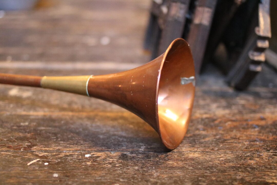 Antique Copper and Brass Hunting Horn - Etsy