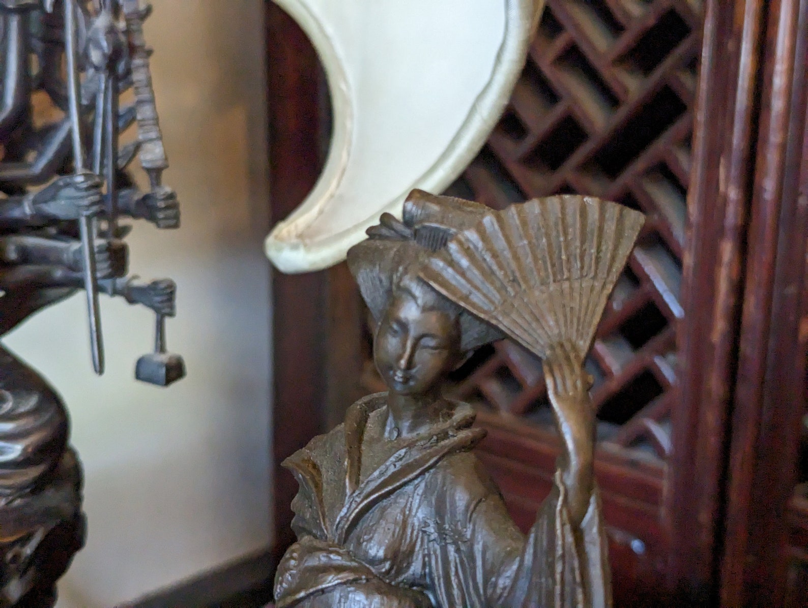 Vintage Japanese Bronze Geisha Statue - Etsy