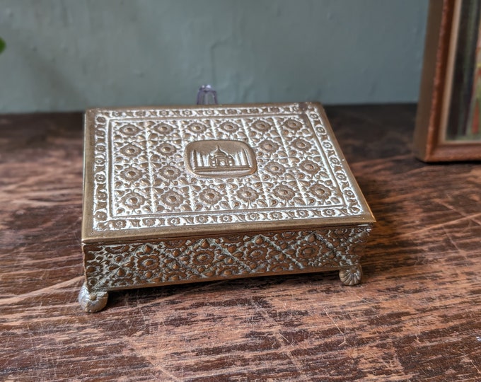 Stunning Vtg Solid Brass Box With Key - Etsy