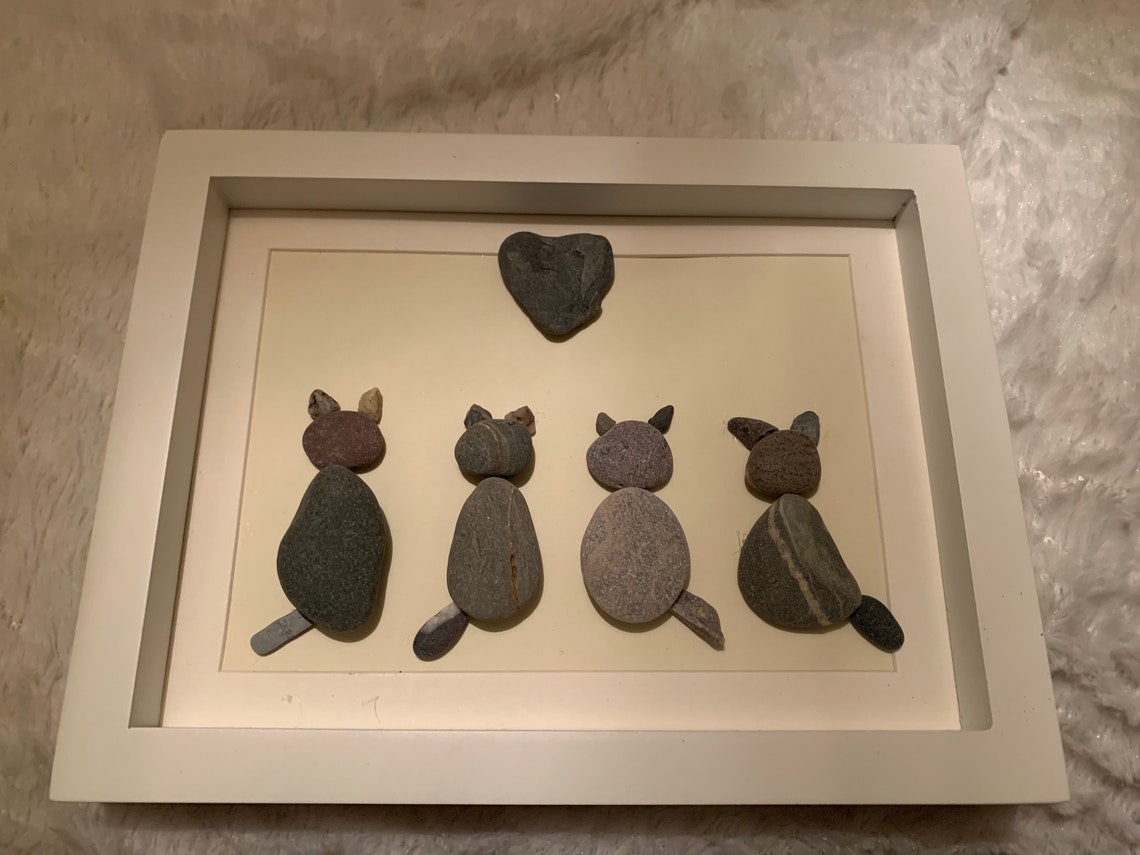 Cat Pebble Handmade Picture - Etsy