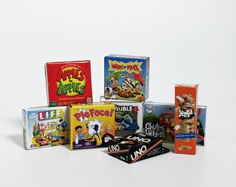Dollhouse Miniatures Toy Game Boxes, Your Choice of Doll Game Box Toys ...