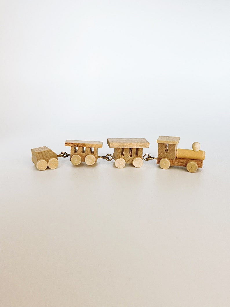 Miniature Natural Wood Kids Train Toy - Etsy