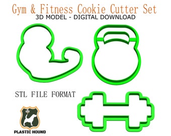 Gym Pose 101 Cookie Cutter Set - Etsy