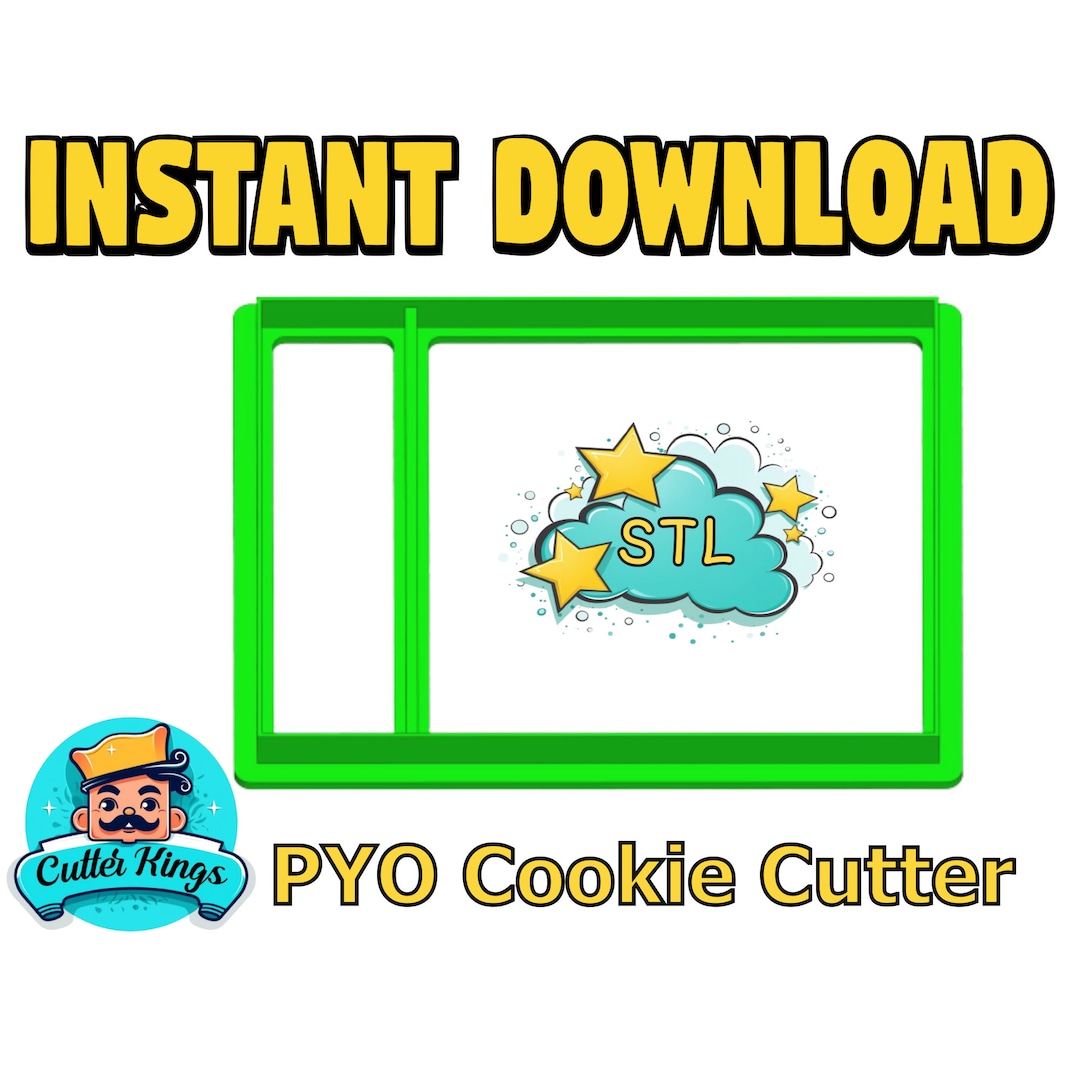 PYO Paint Your Own Cookie Cutter STL File Digital Download 3d Printing ...