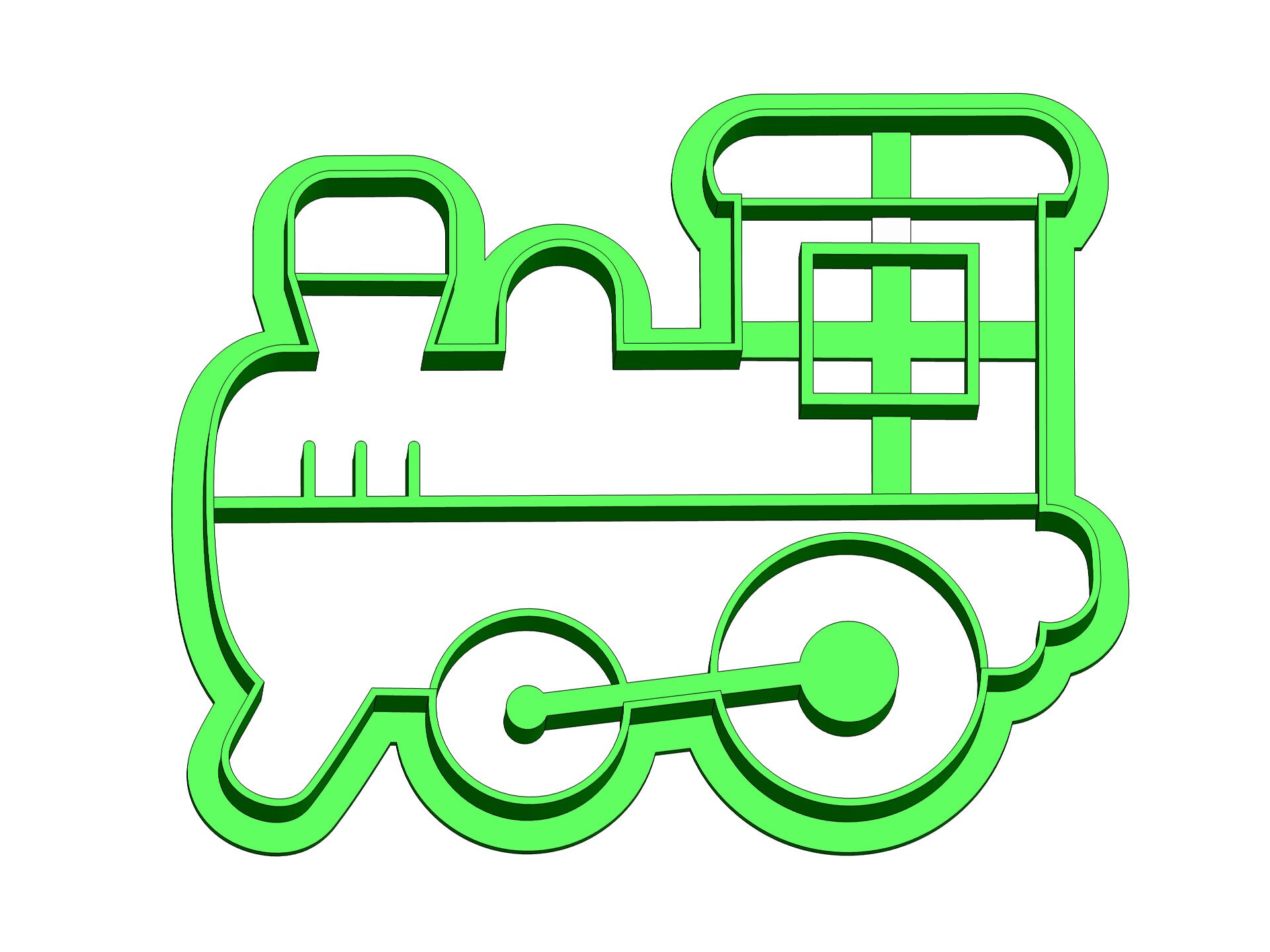 Steam Train Cookie Cutter STL - 3D Print Digital Download for Fondant ...