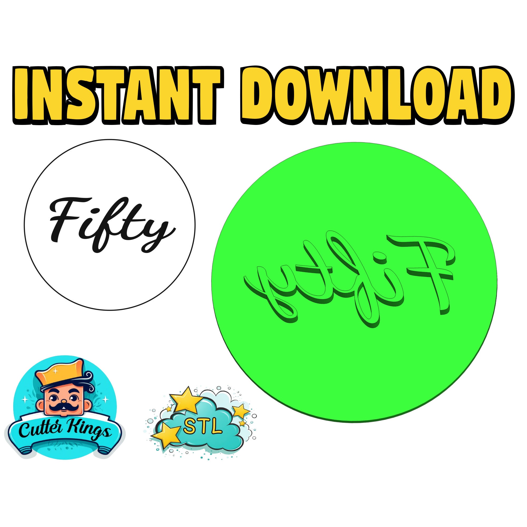 Creative Vibes: Fifty Word Script Embosser - STL Digital Download for ...