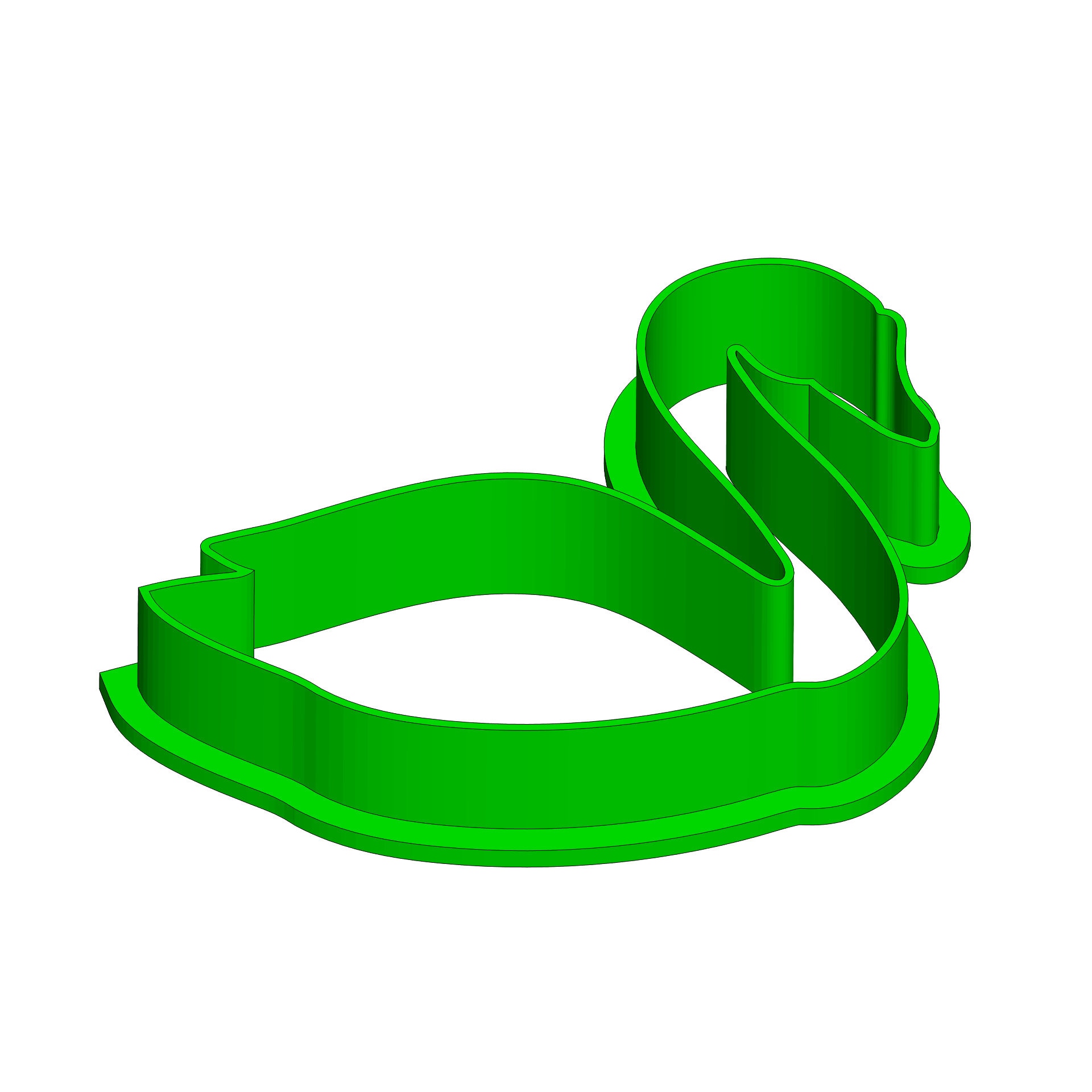 Elegant Swan Cookie Cutter - STL File Digital Download for 3D Printing ...