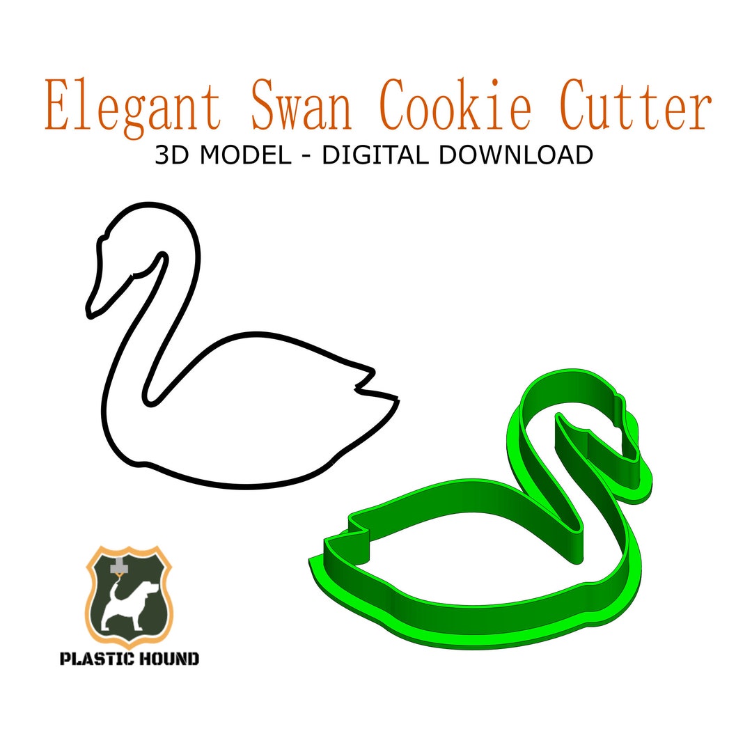 Elegant Swan Cookie Cutter STL File Digital Download 3d - Etsy