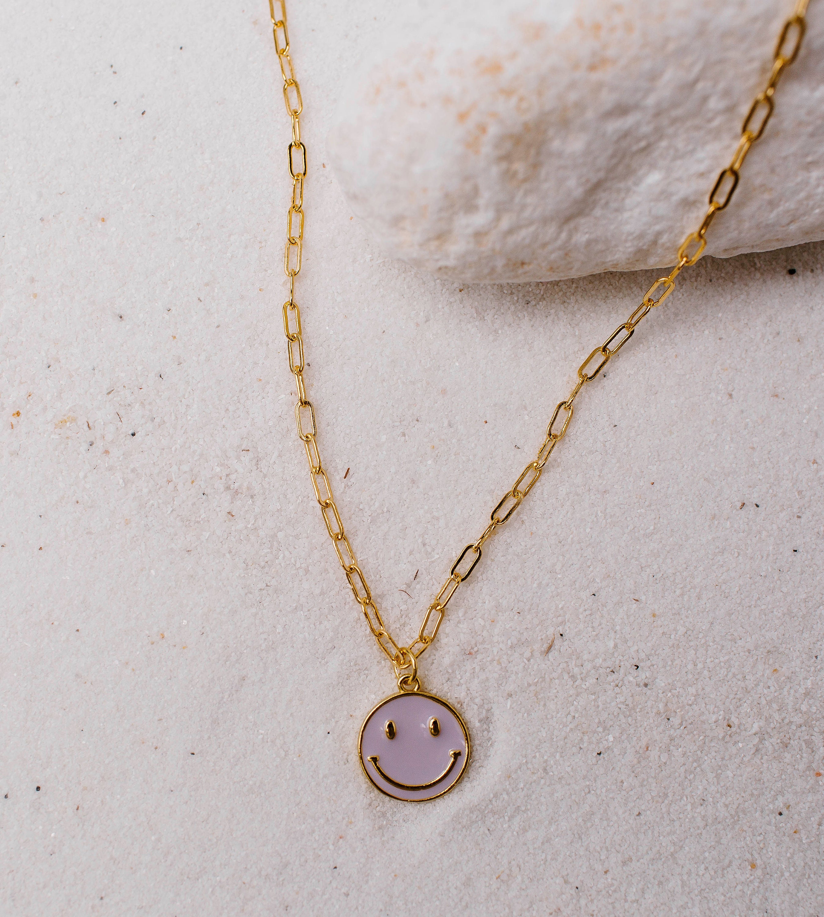 14k Gold Filled Smiley Face Necklace | Smiley Face Necklace | Stacking ...