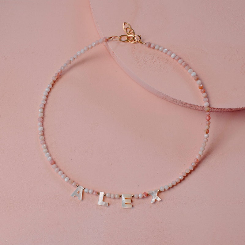 Custom Name Opal Necklace - Etsy