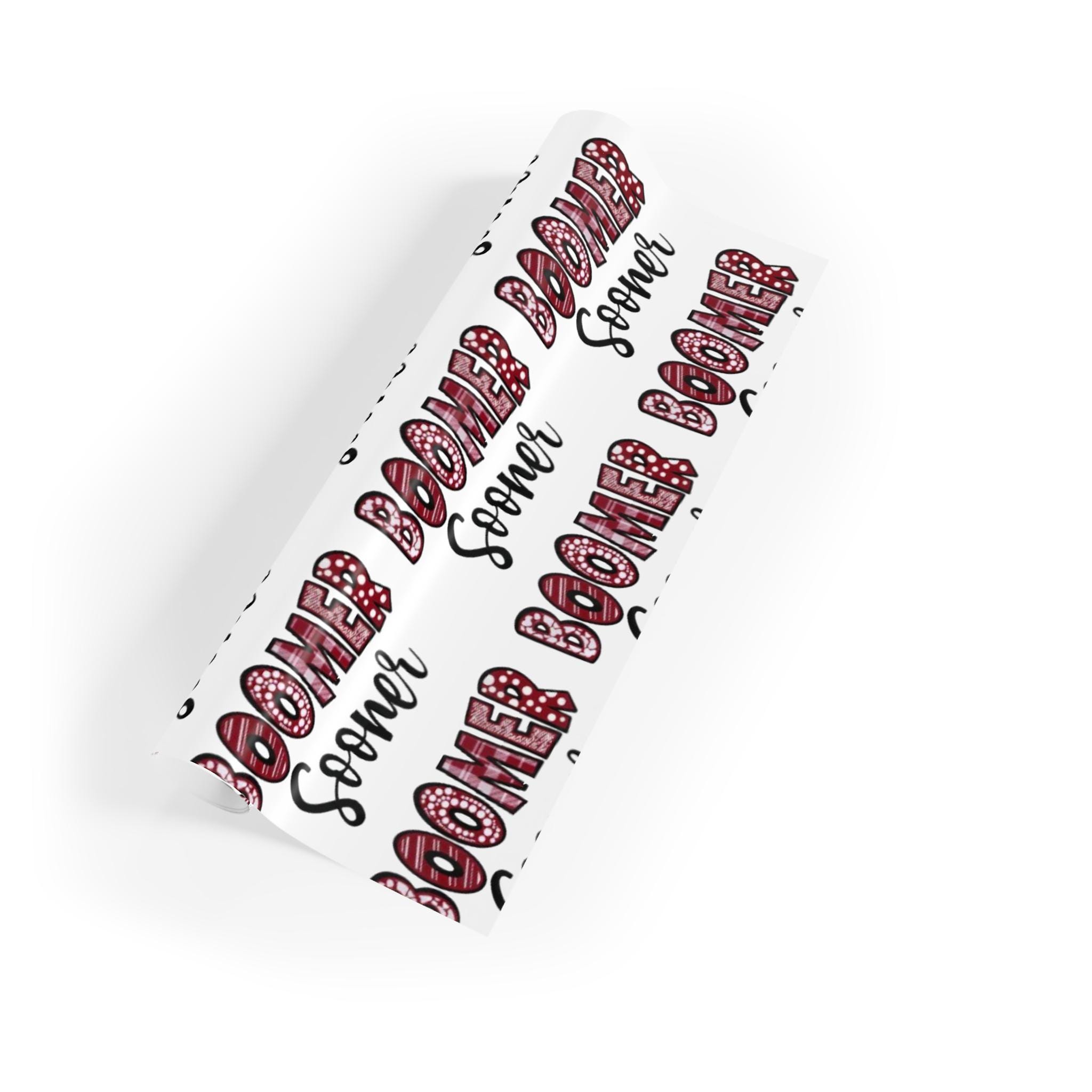 Boomer Sooner Wrapping Paper: Oklahoma University Fan Gift - Etsy