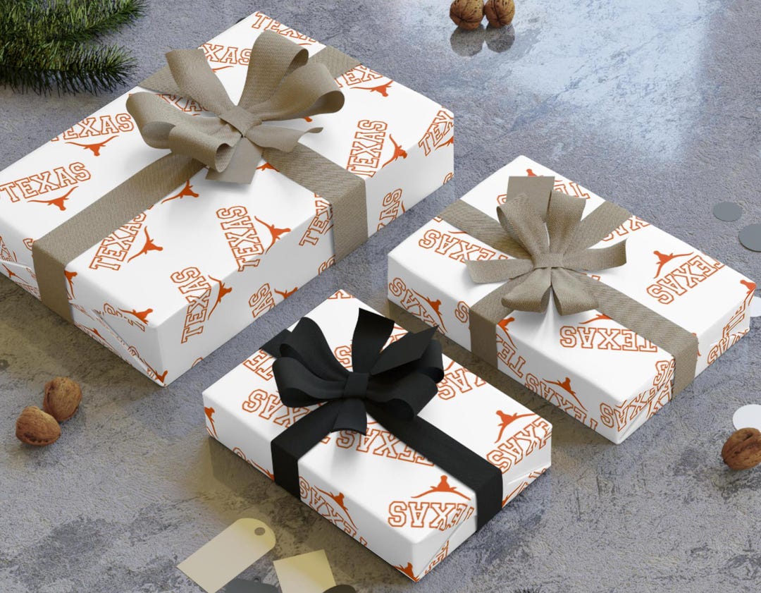 Texas Longhorns Christmas Wrapping Paper, Texas Longhorns, College ...