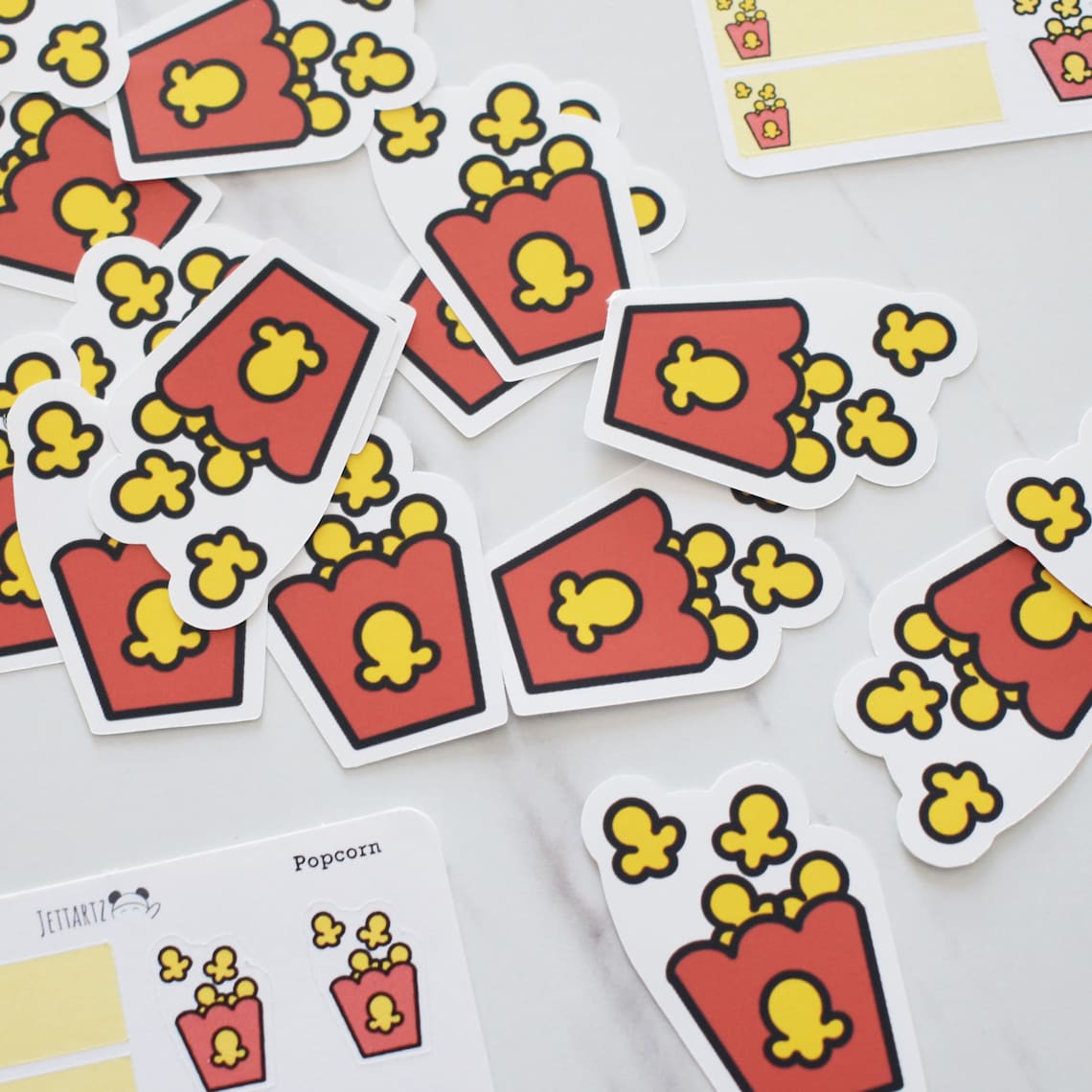 Popcorn Stickers - Etsy