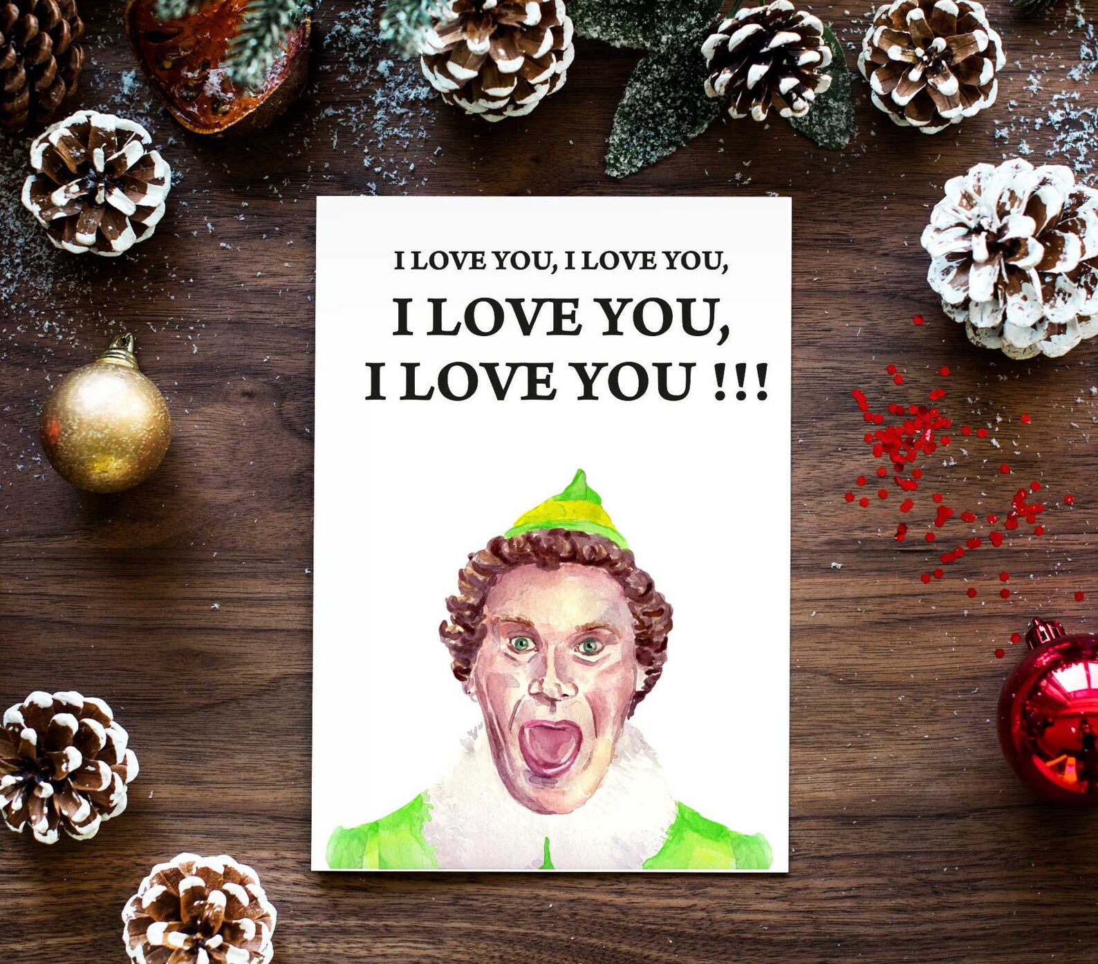 Elf Christmas Card Movie Christmaas Card Printable Cristmas - Etsy