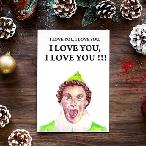Elf Christmas Card Movie Christmaas Card Printable Cristmas - Etsy
