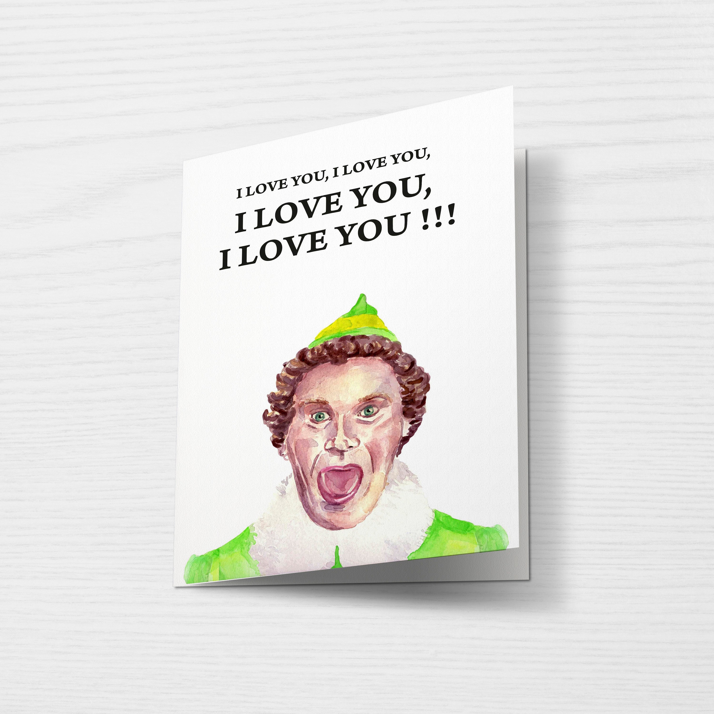 Elf Christmas Card Movie Christmaas Card Printable Cristmas - Etsy