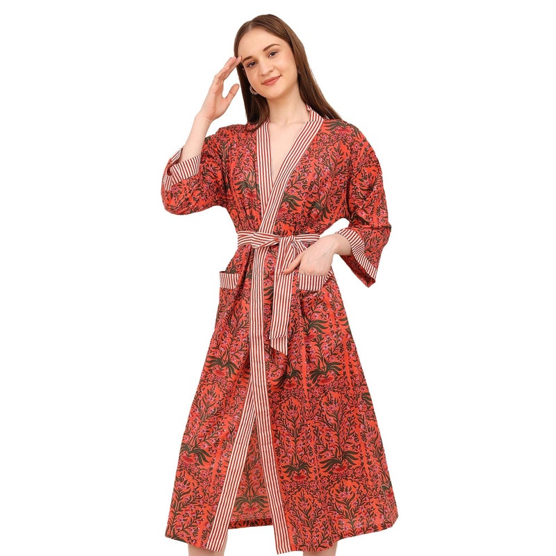 Cotton Kimono Robe - Etsy