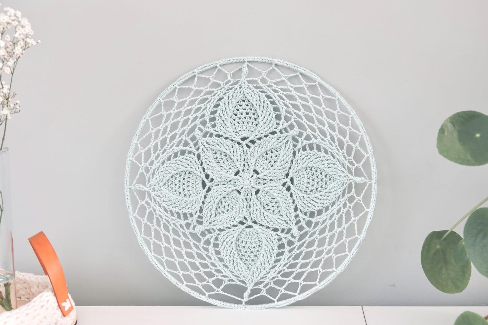 PDF Mandala Crochet Pattern ELEAH | 40 Cm, 15,75 Inch | Boho Decor ...