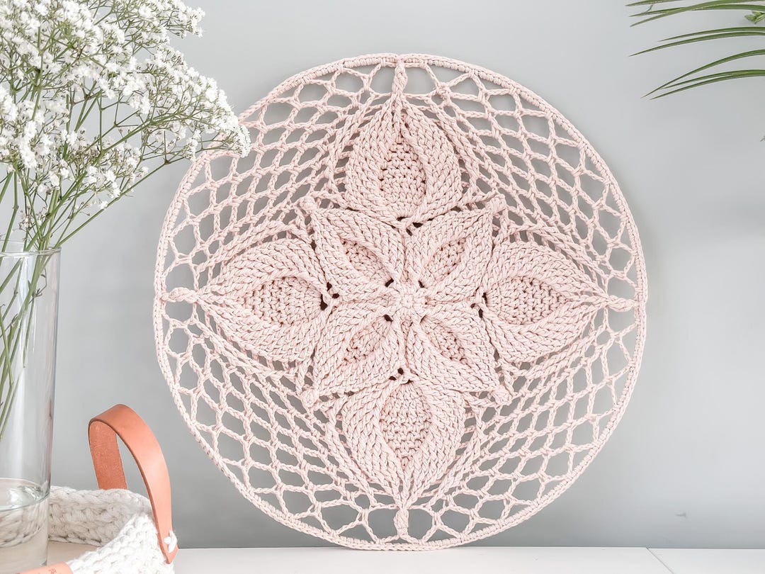 PDF Mandala Crochet Pattern ELEAH | 40 Cm, 15,75 Inch | Boho Decor ...
