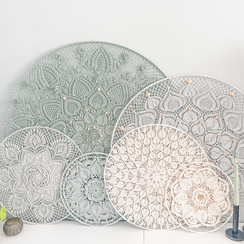 Crochet Wall Decor Mandala - Etsy