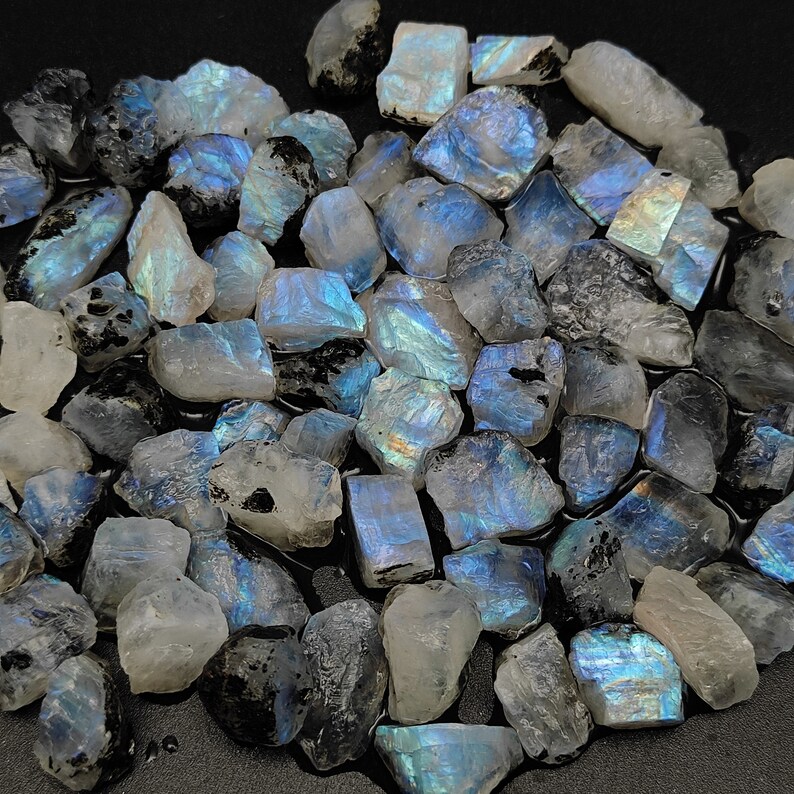 Moonstone Rough Mini Size Rainbow Moonstone Natural Blue - Etsy