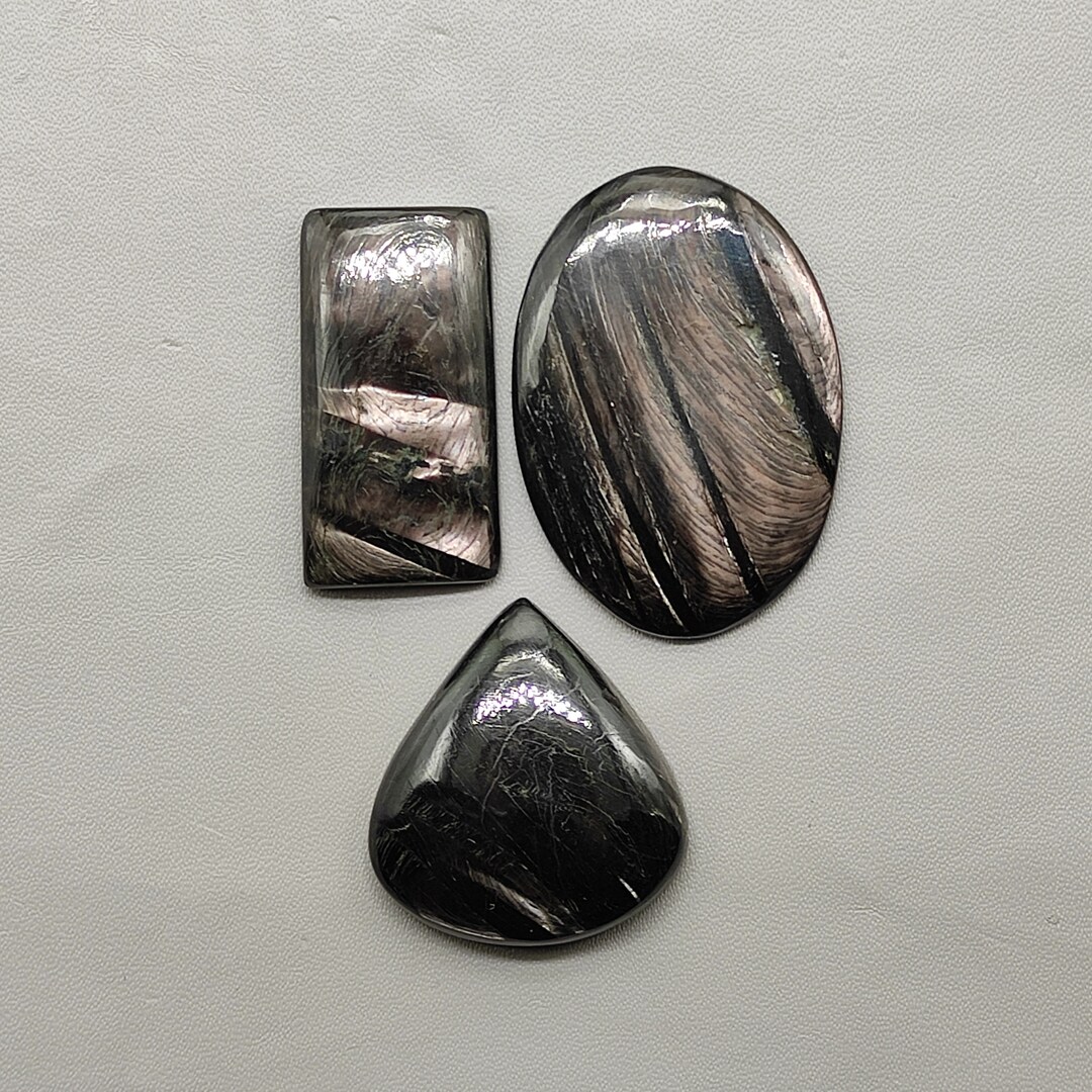 Silver Flashy Hypersthene Cabochon Striped Design Hypersthene Healing ...