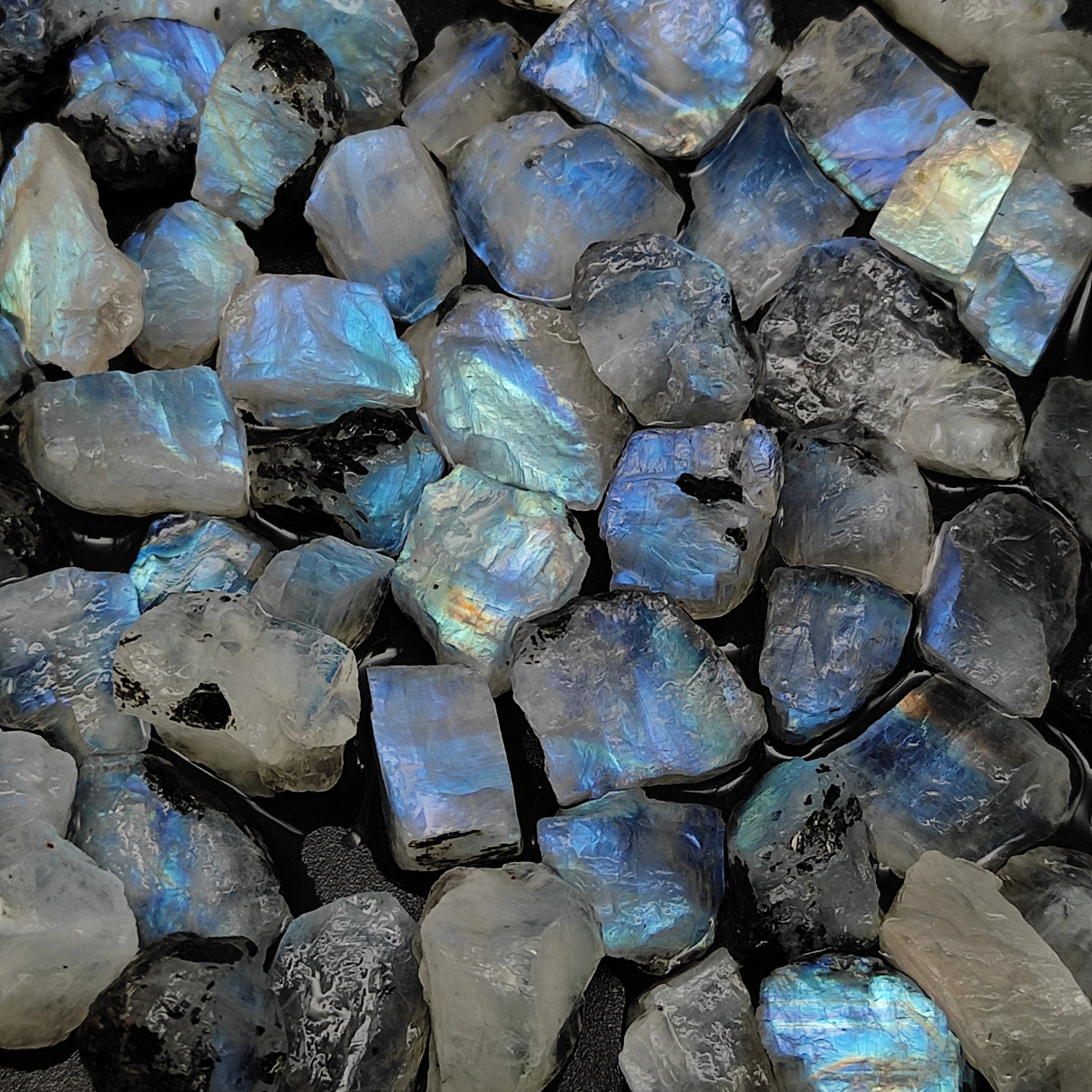 Moonstone Rough Mini Size Rainbow Moonstone Natural Blue | Etsy