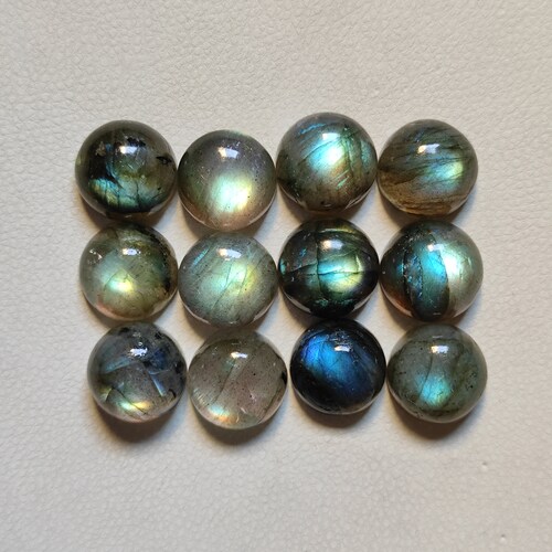 Round Shape Natural Multi Flashy Labradorite Cabochon - Etsy
